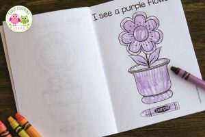 Flower Printable Book : Color Emergent Reader for Spring - Early ...
