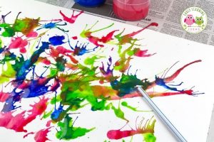 How to Create an Amazing Blow Painting with Straws - Early Learning Ideas