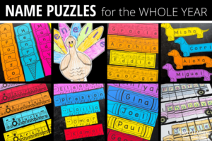 Make Custom Printable Name Puzzles for the Whole Year