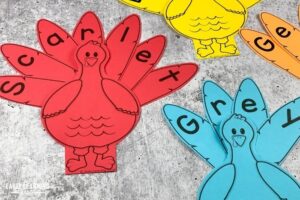 Easy Editable Thanksgiving Turkey Name Craft for Kids