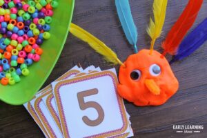 Everything You Need to Make an Easy Turkey Play Dough Activity