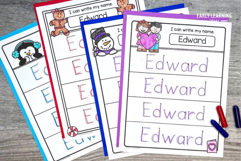How to Make Seasonal Tracing Name Worksheets for Your Kids