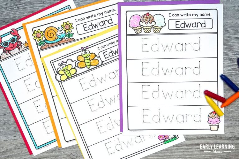How to Make Seasonal Tracing Name Worksheets for Your Kids