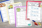 How to Make Seasonal Tracing Name Worksheets for Your Kids