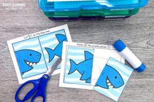 Printable Cut and Paste Puzzles for Scissor Skills Practice