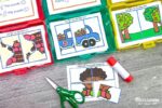 Printable Cut and Paste Puzzles for Scissor Skills Practice