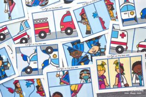 Printable Cut and Paste Puzzles for Scissor Skills Practice