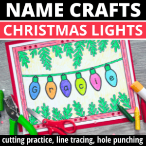 A Cute Christmas Light Name Craft for Holiday Fun