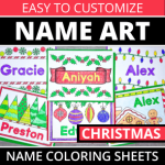 Use Editable Name Coloring Pages for Fun Name Art Activities
