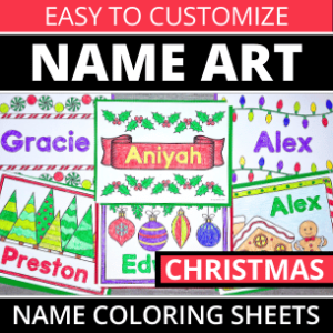 Use Editable Name Coloring Pages for Fun Name Art Activities