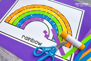 13 Rainbow Crafts for Preschool Kids with Tearing Paper Printables