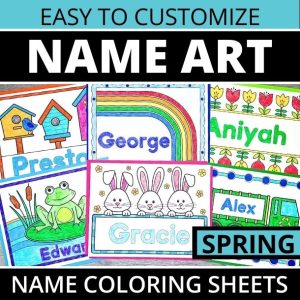 Use Editable Name Coloring Pages for Fun Name Art Activities