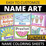 Use Editable Name Coloring Pages for Fun Name Art Activities