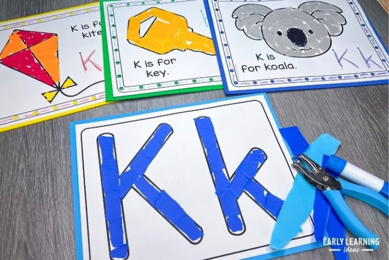 Easy Crafts for the Letter K Using Paper Tearing