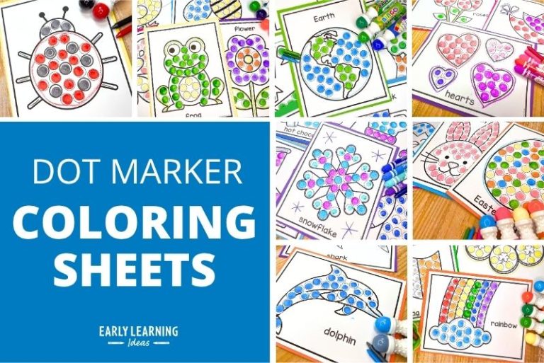 Dot Marker Coloring Sheets with a Skill-Building Twist